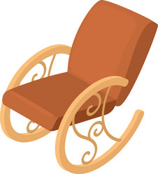 Wooden rocking chair Royalty Free Vector Image