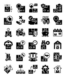 Solid icons Royalty Free Vector Image - VectorStock