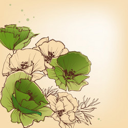 Floral background in spring colors flowers Vector Image