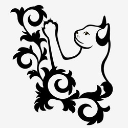 Striped cat Royalty Free Vector Image - VectorStock