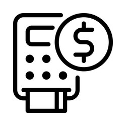 Debit card machine used for prepaid transactions Vector Image