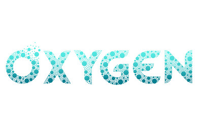 Oxygen o2 bubble logo design on white background Vector Image