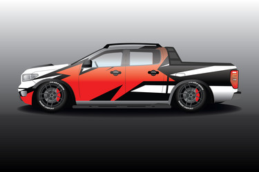 Pick up truck decal wrap design graphic mo Vector Image