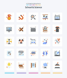 25 school and science blue icon pack Royalty Free Vector