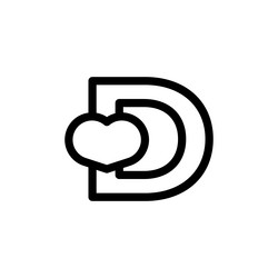 Heart Letter D Vector Images (over 610)
