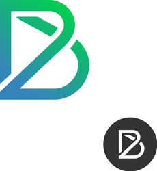 Letter b blue gas logo Royalty Free Vector Image