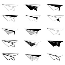 Flying paper airplane flat icon message Royalty Free Vector