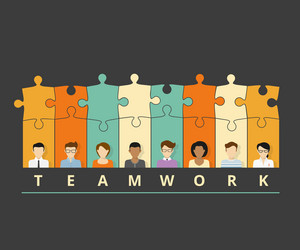 Project team Royalty Free Vector Image - VectorStock