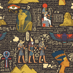 Seamless pattern on an ancient egypt theme Vector Image