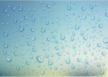 Realistic water drops horizontal mock up Vector Image