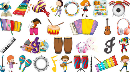 Set random objects Royalty Free Vector Image - VectorStock