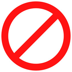 No sign ban icon stop symbol red circle Royalty Free Vector