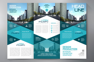 Brochure 3 fold flyer design a4 template Vector Image