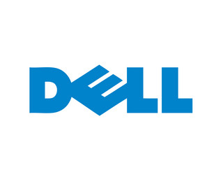 Dell logo brand computer symbol name black design Vector Image