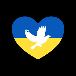 Flying bird is a symbol of peace support ukraine Vector Image