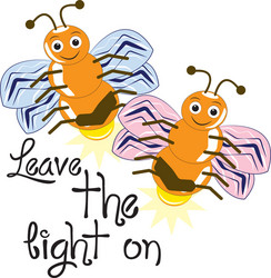 Cartoon firefly with lantern isolated on a white Vector Image