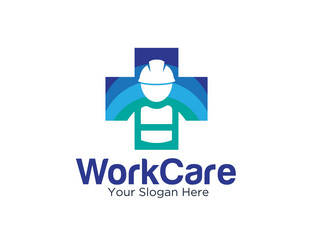 Care worker logo designs for health and medical Vector Image