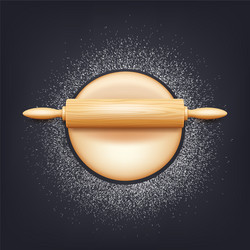 Realistic kneading dough border design concept Vector Image