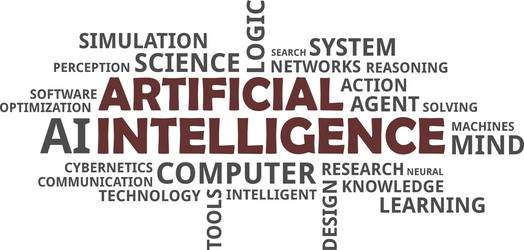 Word cloud artificial intelligence Royalty Free Vector Image