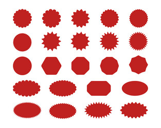Callout star sticker starburst price badge Vector Image