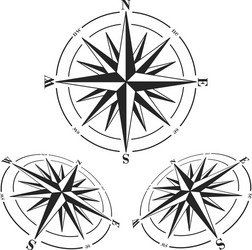Compass rose Royalty Free Vector Image - VectorStock