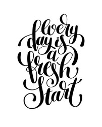 Everyday is a fresh start motivational poster Vector Image