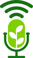 Nature podcast logo icon design Royalty Free Vector Image