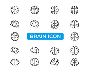 People line iconeditable pack of brain line Vector Image