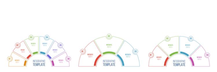 Set of round infographic charts infographic Vector Image