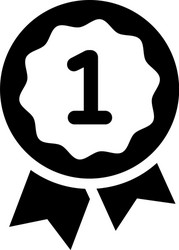 Number 1 badge Royalty Free Vector Image - VectorStock