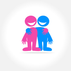 Best friend logo Royalty Free Vector Image - VectorStock