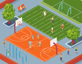 School stadium Royalty Free Vector Image - VectorStock
