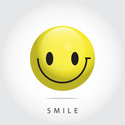Smile emoticon template design Royalty Free Vector Image