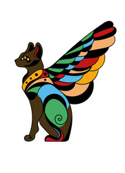 Egyptian cat Royalty Free Vector Image - VectorStock