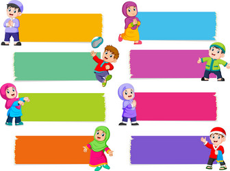 Collection blank board Royalty Free Vector Image