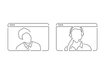 Communication line drawing Royalty Free Vector Image