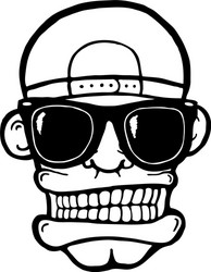 Hip hop face Royalty Free Vector Image - VectorStock