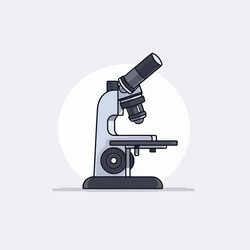 Simple microscope in flat style Royalty Free Vector Image