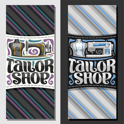 Banners for tailor shop Royalty Free Vector Image