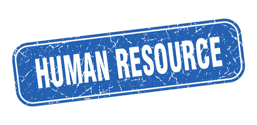 Human resource stamp label round Royalty Free Vector Image