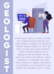 Geology observation and research banner or poster Vector Image