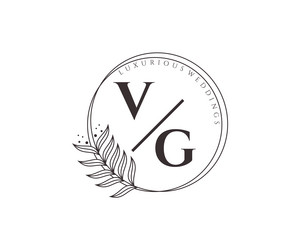 Vg initials letter wedding monogram logos Vector Image