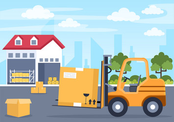 Cargo shipping container logistics delivery Vector Image