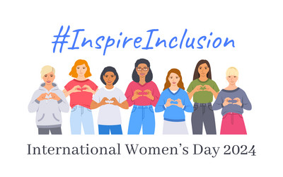 Inspire inclusion 2024 international womens day Vector Image