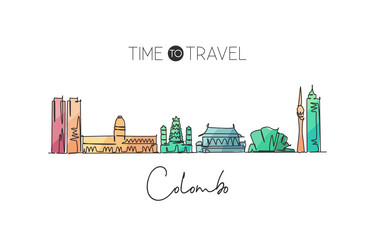 Colombo skyline event banner Royalty Free Vector Image