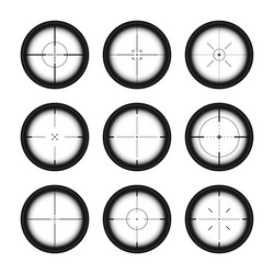 Weapon night sight sniper rifle optical scope Vector Image
