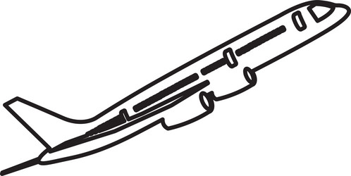 Airplane isolated pictograph image Royalty Free Vector Image