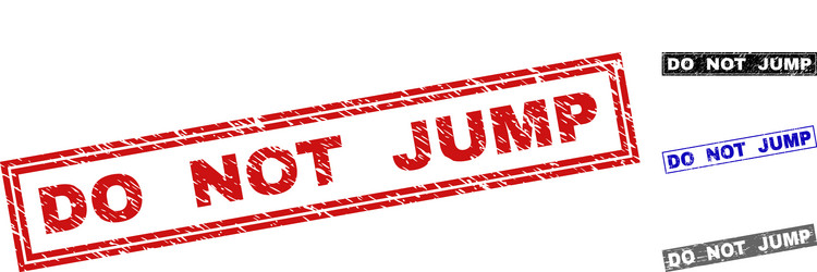 Do not jump rubber stamps Royalty Free Vector Image