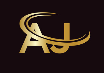 Initial monogram letter aj logo design aj Vector Image