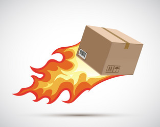 Cartoon delivery courier holding cardboard boxes Vector Image